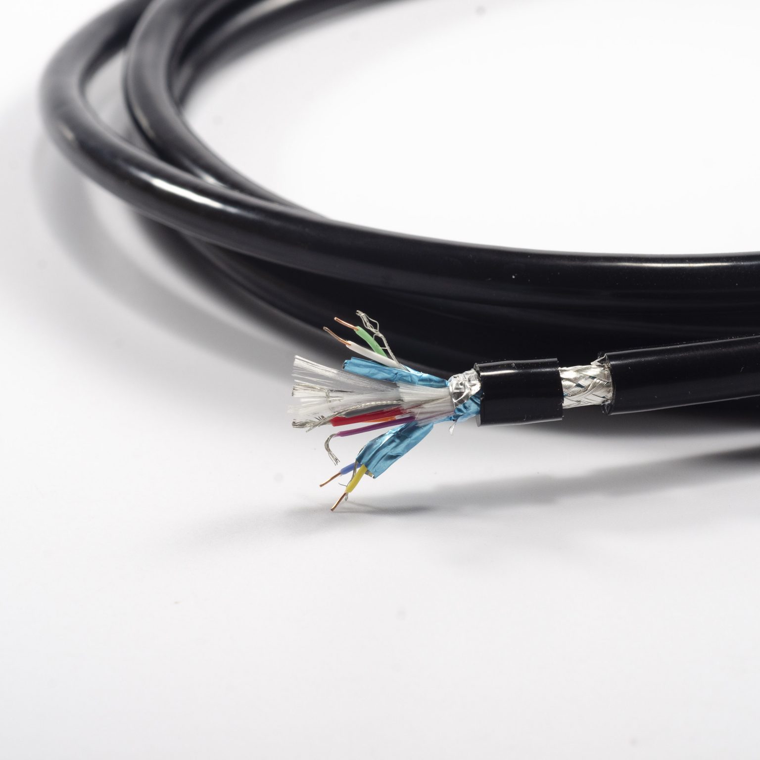 10 Wire Shielded Silicone Cable With 2 STP and 6 UTP +Braid