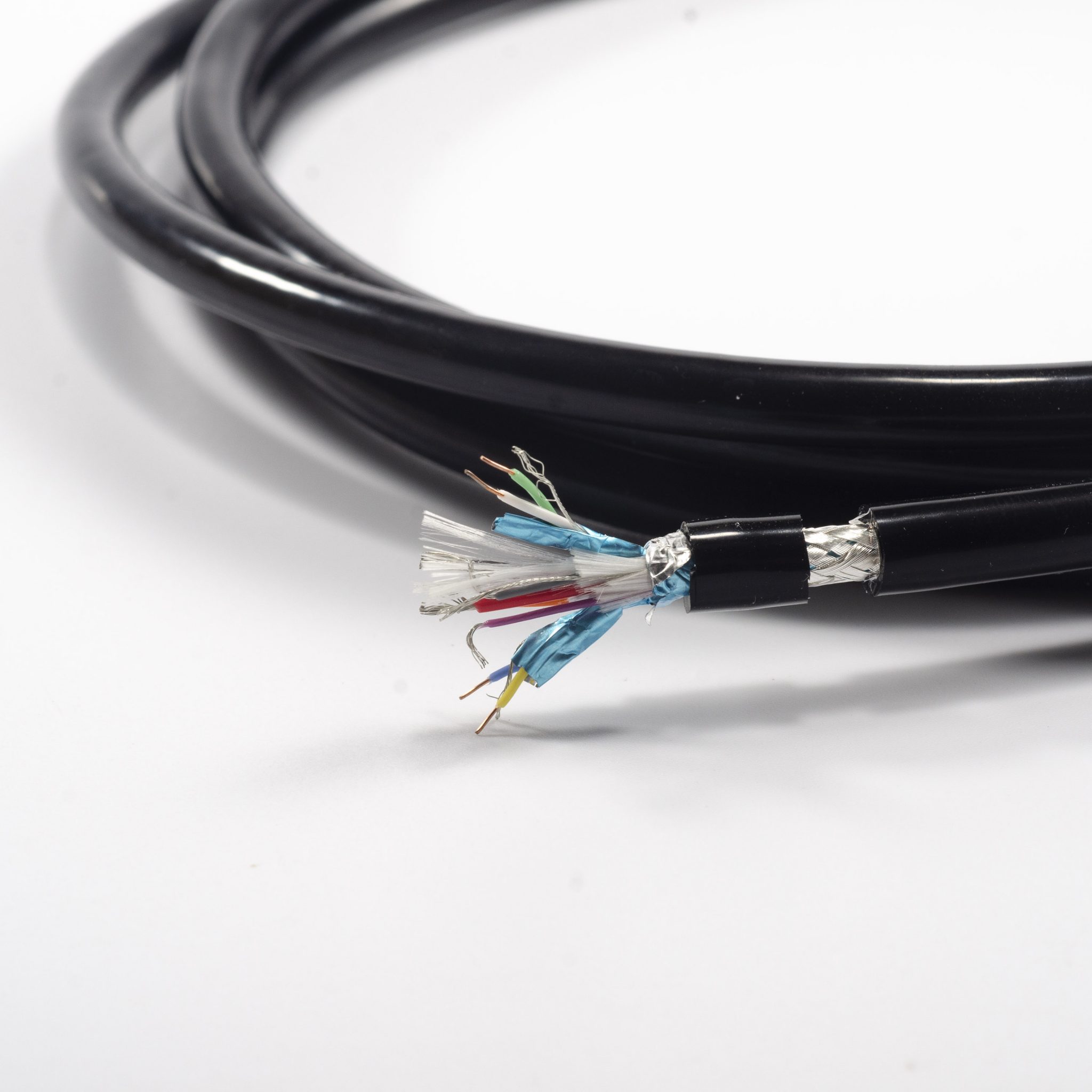 10 Wire Shielded Silicone Cable With 2 STP and 6 UTP +Braid